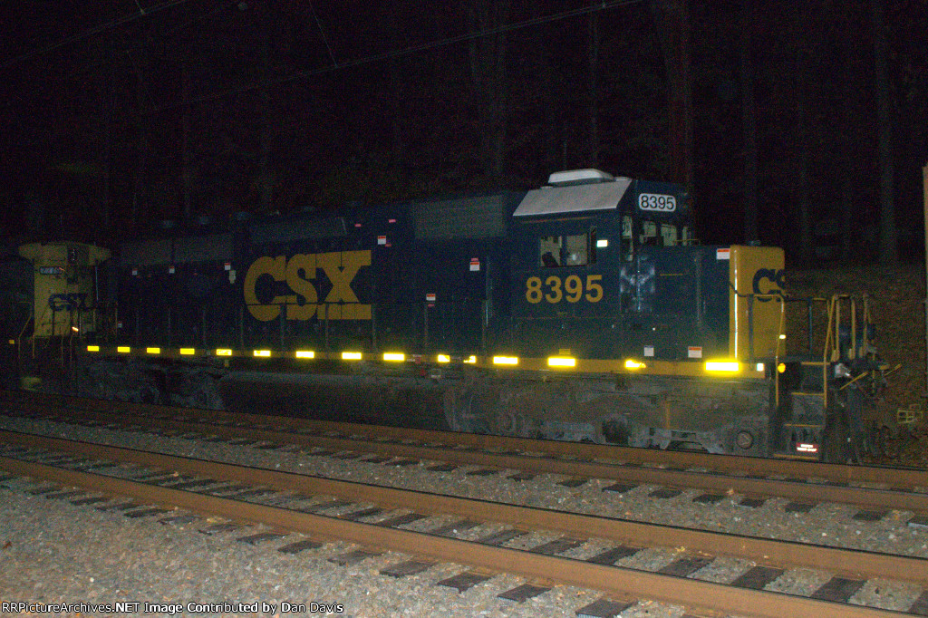 CSX SD40-2 8395 trails on Q418-12